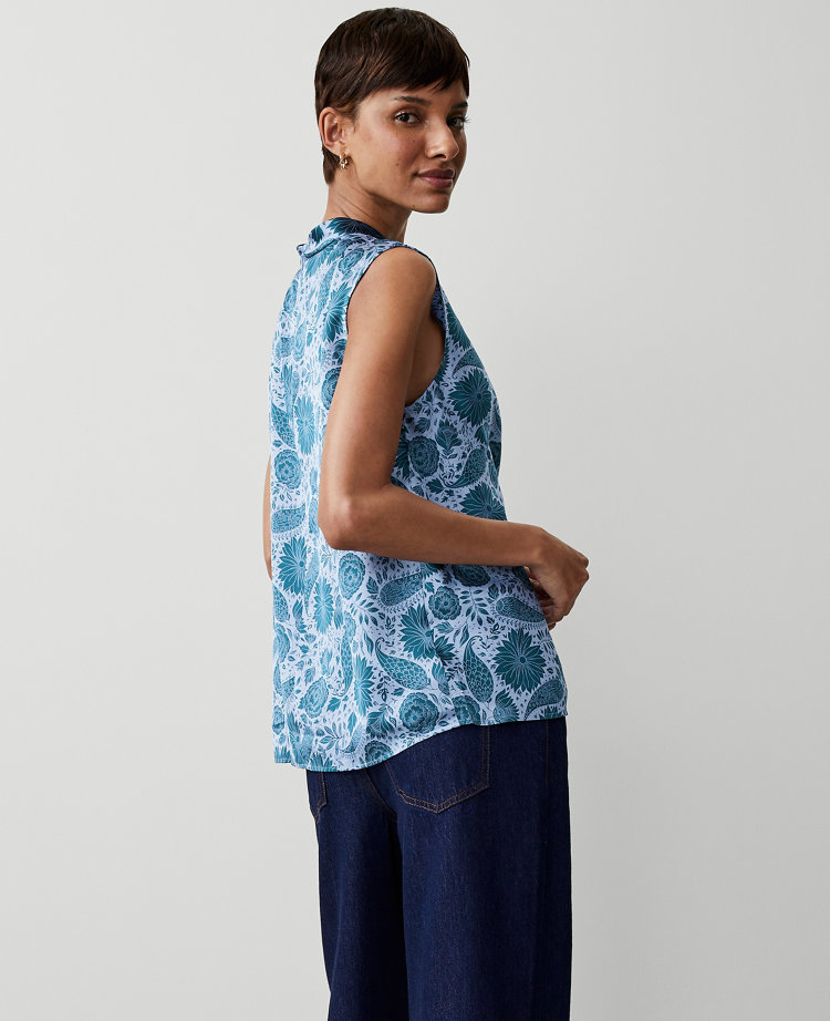 Floral Cowl Neck Shell