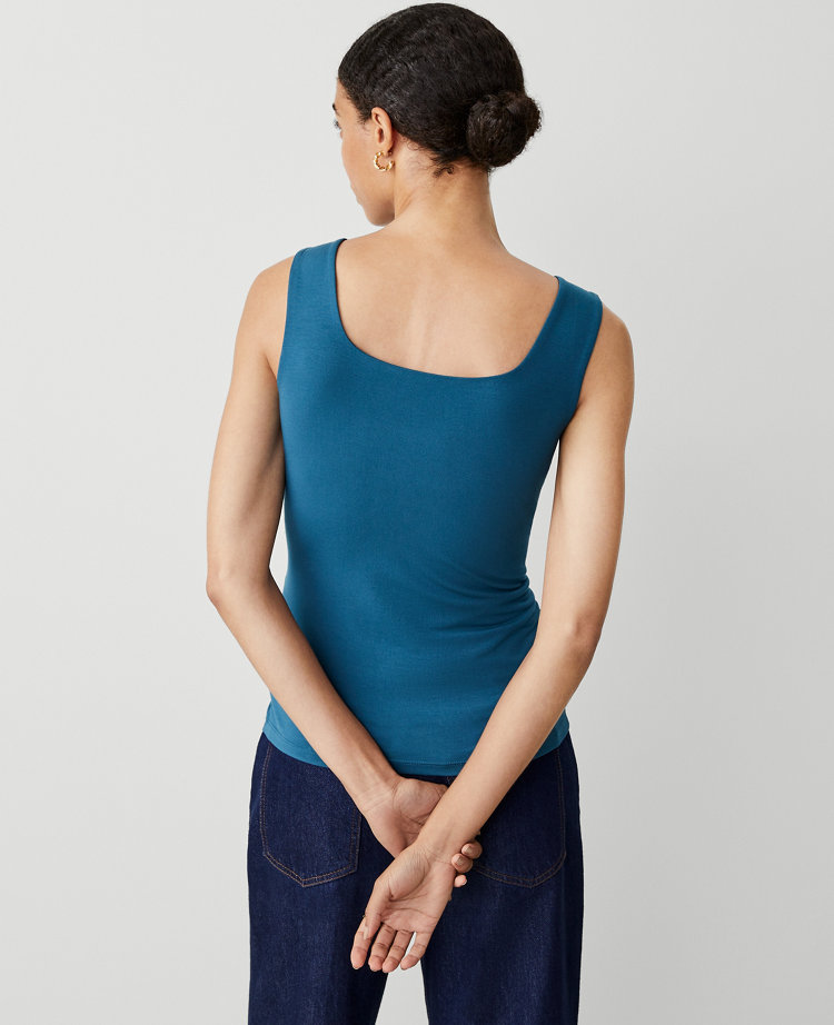 Refined Knit Square Neck Tank Top