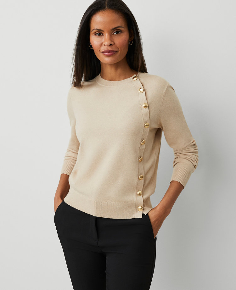 Side-Button Sweater