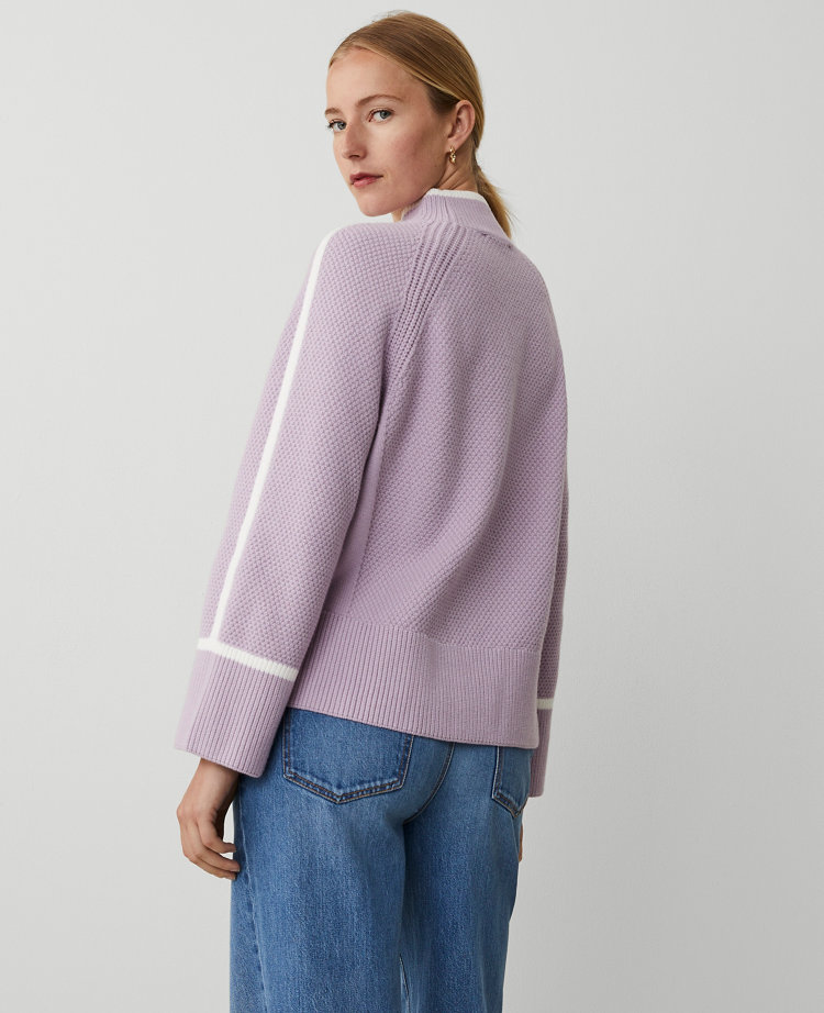 Tipped Turtleneck Sweater