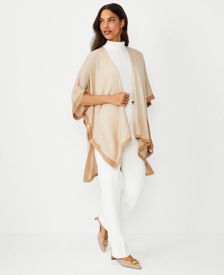 Side Button Poncho