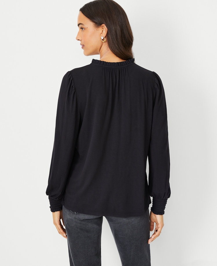 Gathered Tie Neck Top