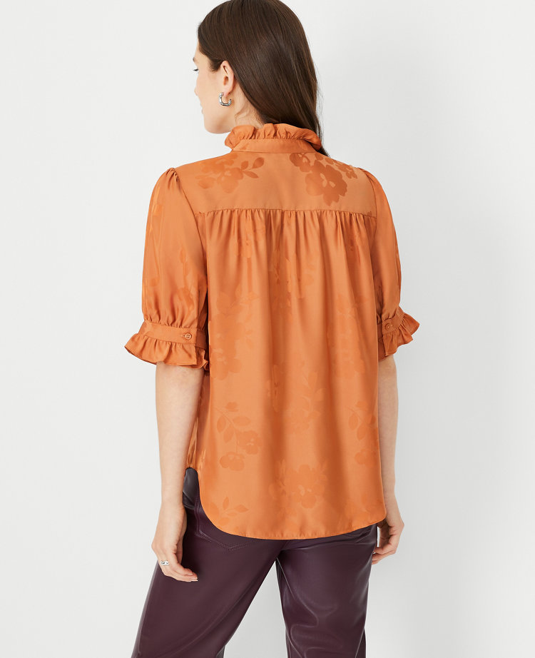 Ruffle Button Top
