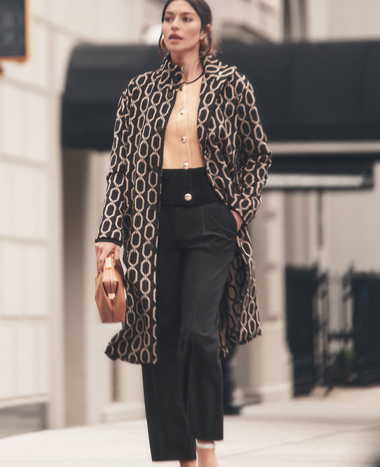 Link Wool Blend Stand Collar Coat