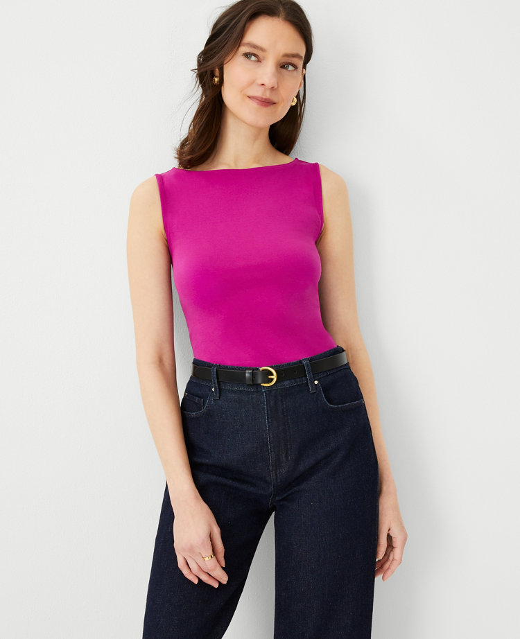 Refined Knit Boatneck Tank Top