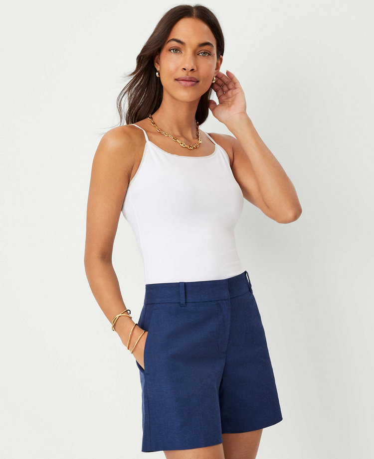 The Petite Metro Short in Polished Denim