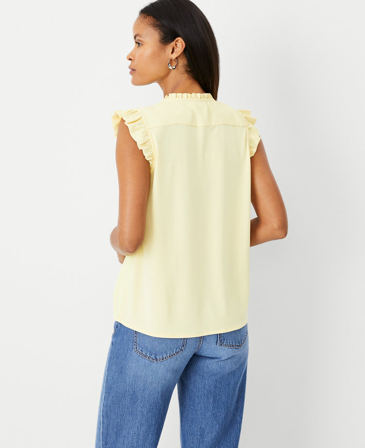 Mixed Media Ruffle Shell