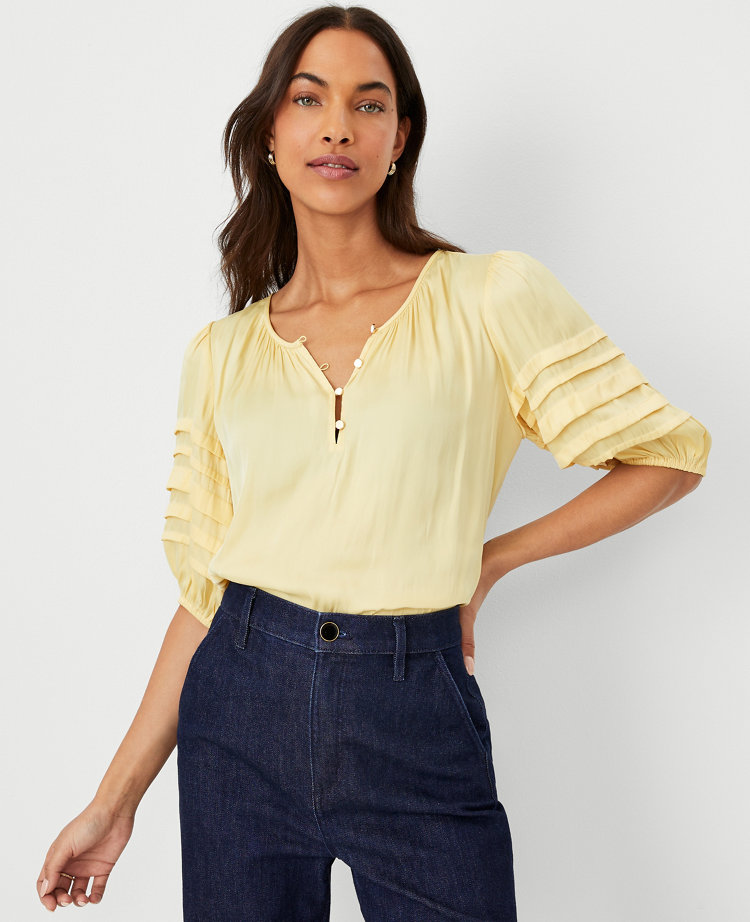 Women's Yellow Tops, Blouses & Shirts | Ann Taylor