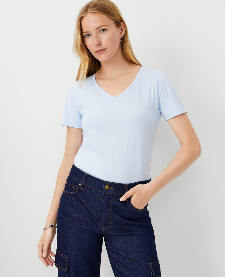 Pima Cotton V-Neck Tee