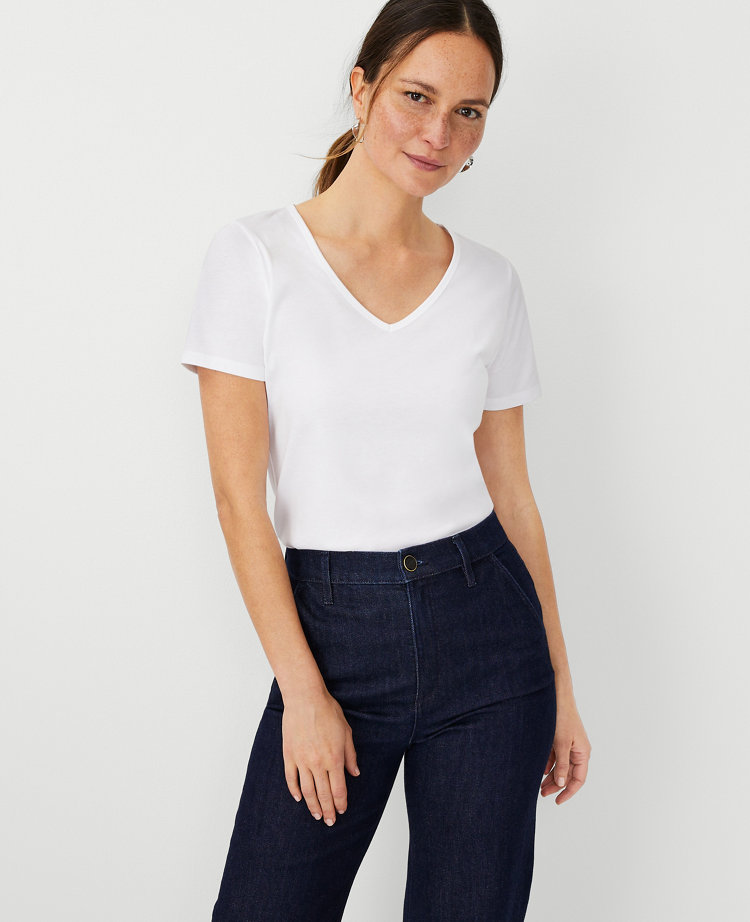 Pima Cotton V-Neck Tee