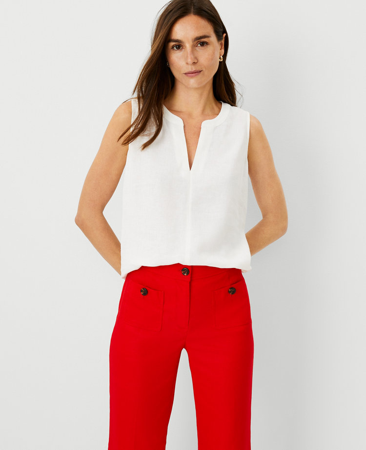 Linen Blend Swingy Popover