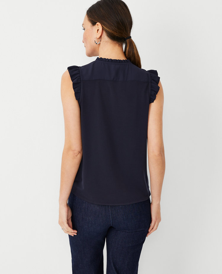 Mixed Media Ruffle Shell