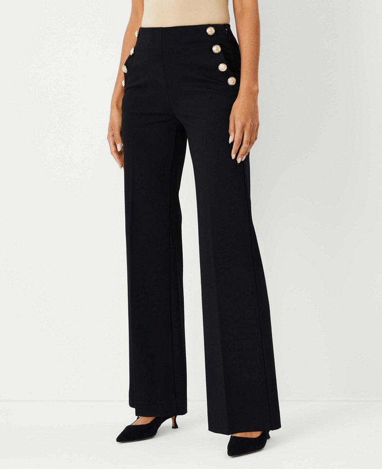 The Petite Sailor Straight Pant in Knit