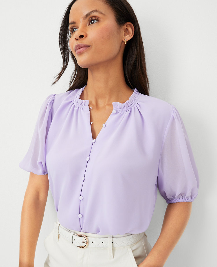 Women's Purple Tops, Blouses & Shirts | Ann Taylor