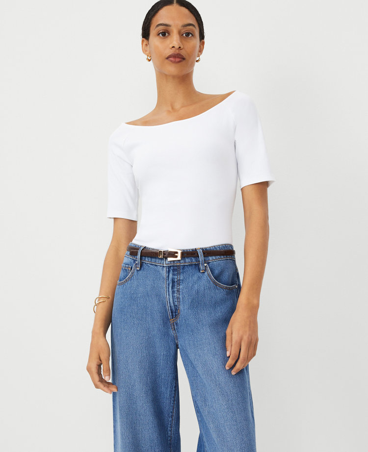 Women's White Short Sleeve Tops | Ann Taylor