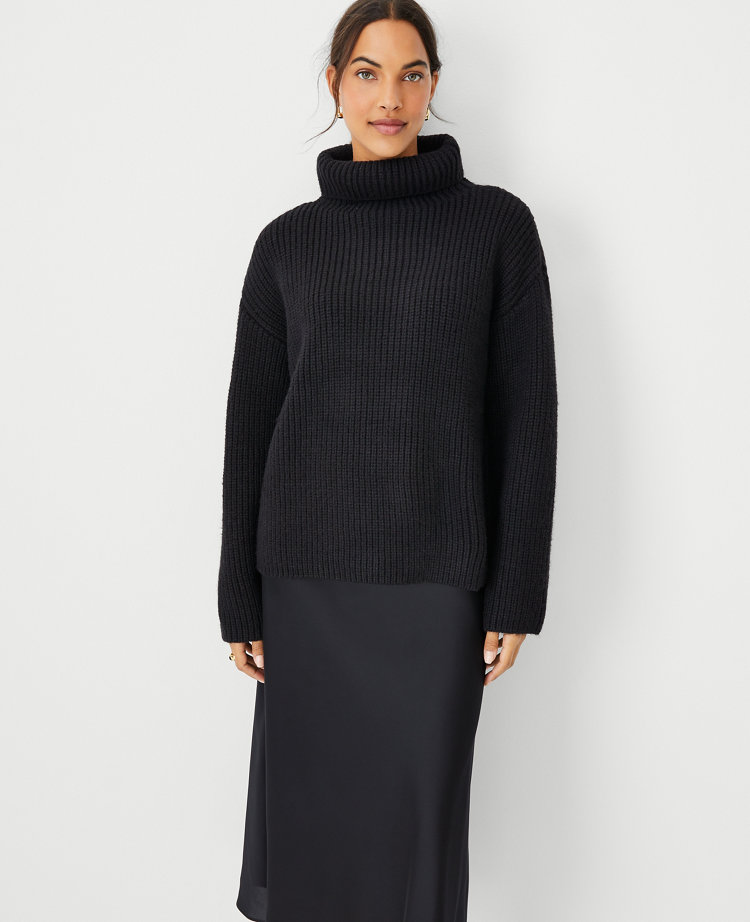 Ribbed Turtleneck Sweater