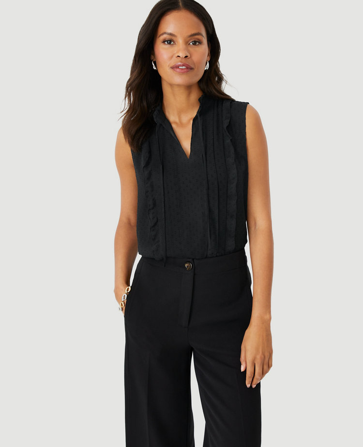 Clip Pintucked Ruffle Popover Shell