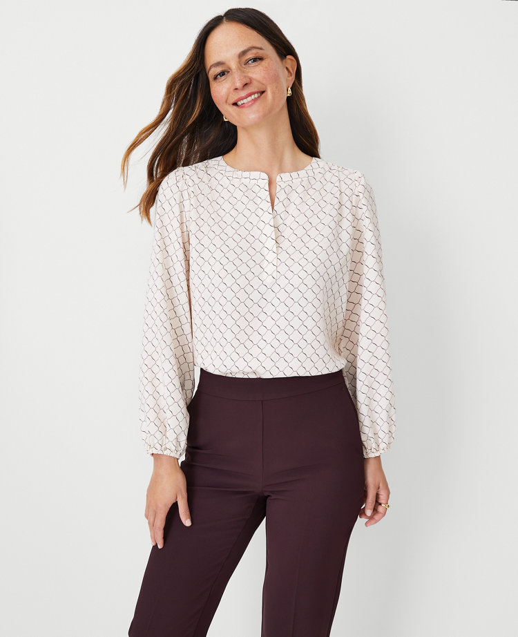 Geo Split Neck Popover