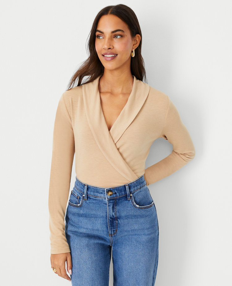Shawl Collar Wrap Top