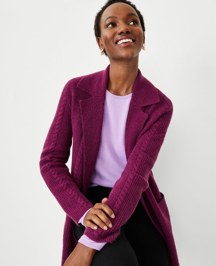 Cable Sweater Coatigan