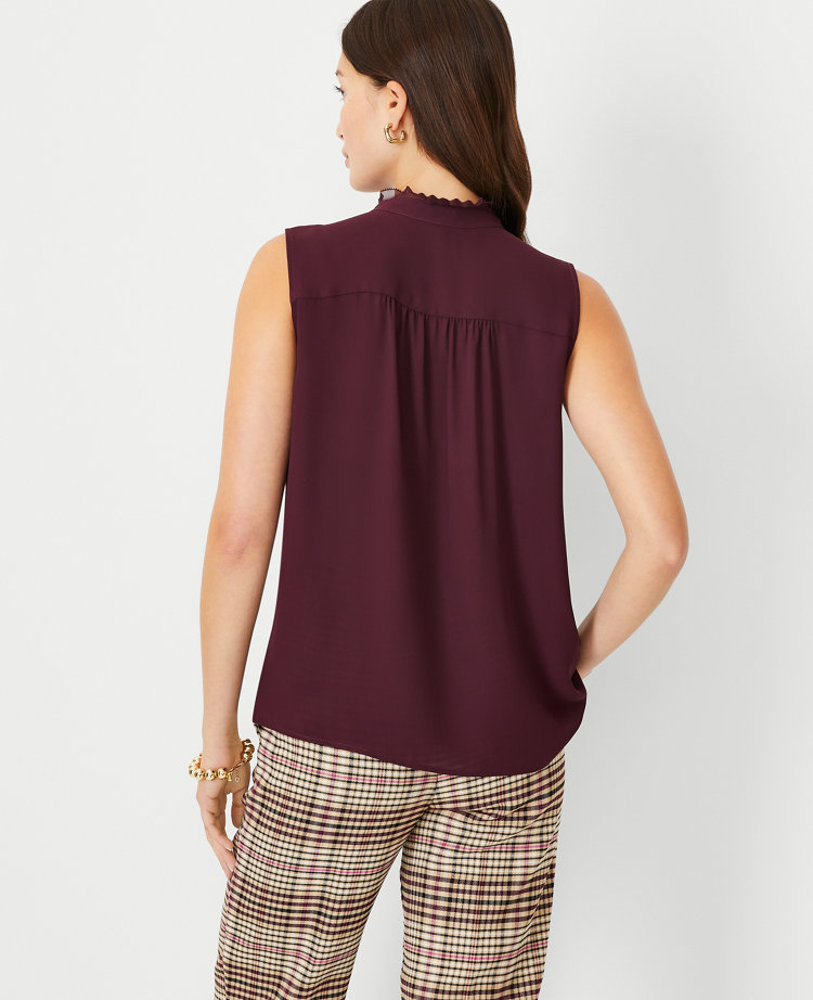 Ruffle Pintucked Popover Shell