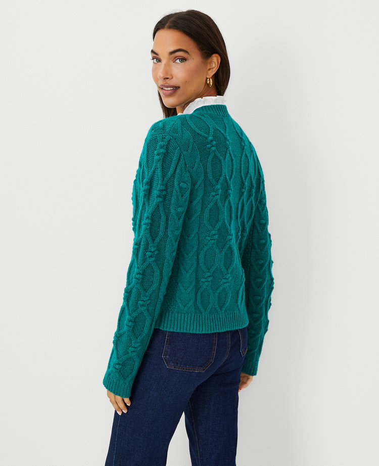 Relaxed Cable Sweater Jacket