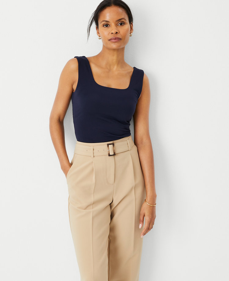 Refined Knit Square Neck Tank Top