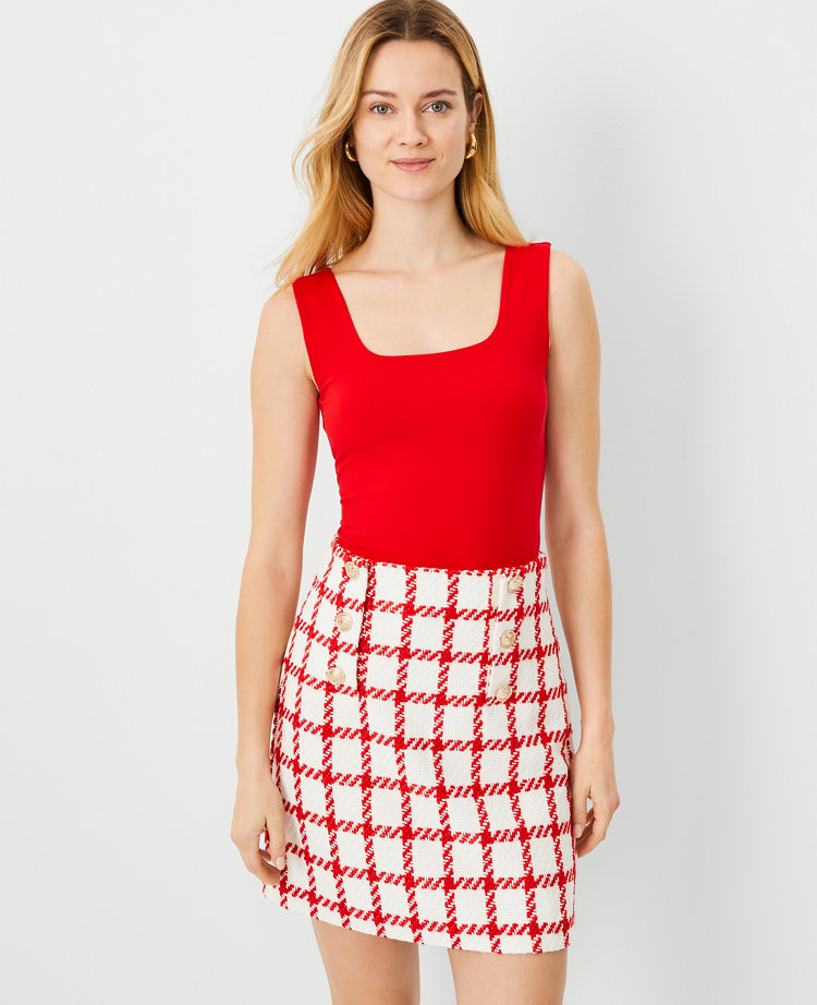 Refined Knit Square Neck Tank Top