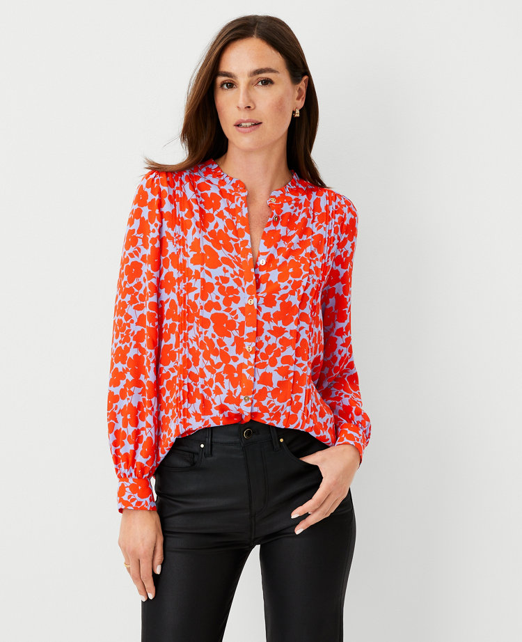 Women's Orange Petite Tops & Blouses | Ann Taylor