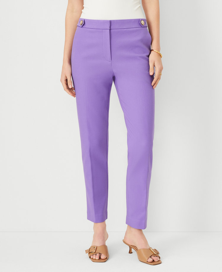 The Button Tab High Rise Eva Ankle Pant