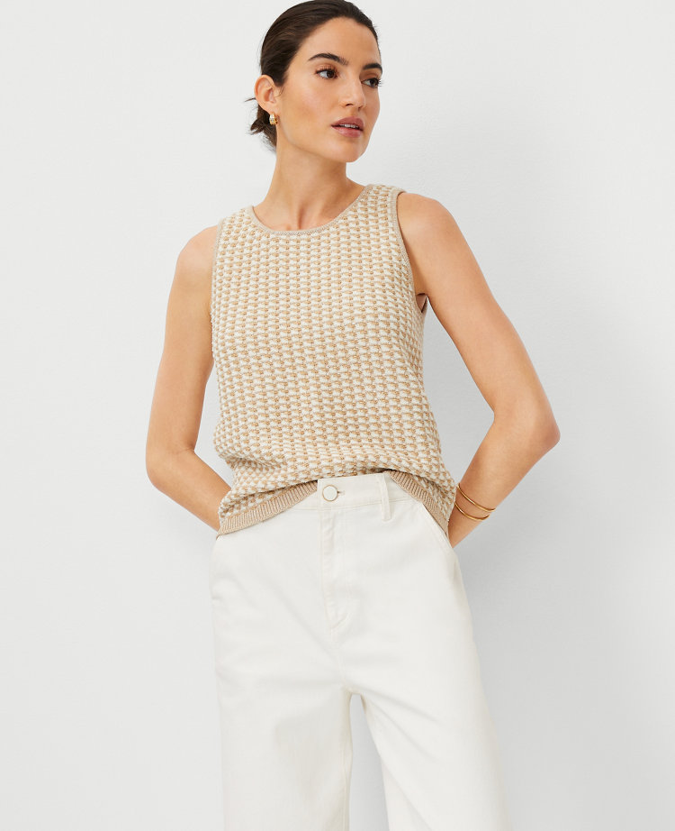 Shimmer Tweedy Sweater Shell
