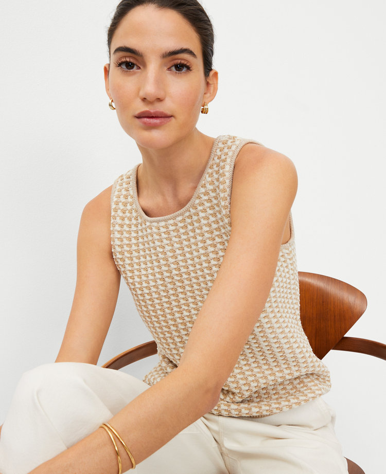 Shimmer Tweedy Sweater Shell