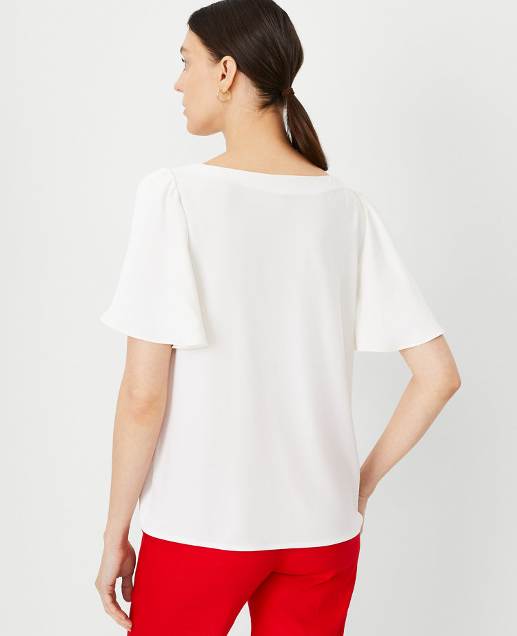 Mixed Media Angel Sleeve Top