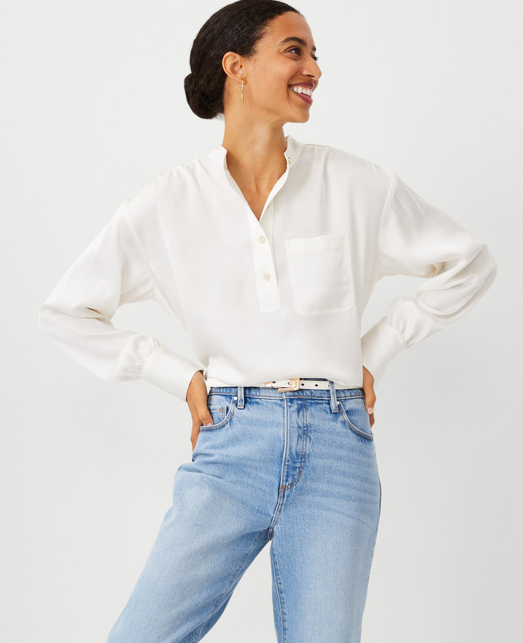 Half Placket Button Top