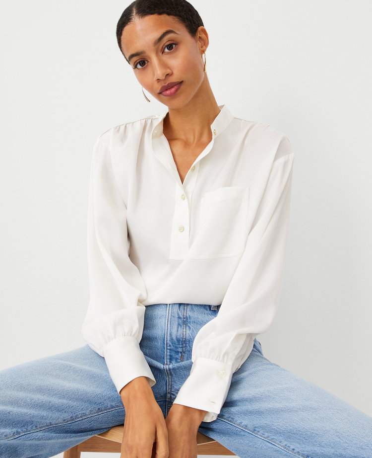 Half Placket Button Top