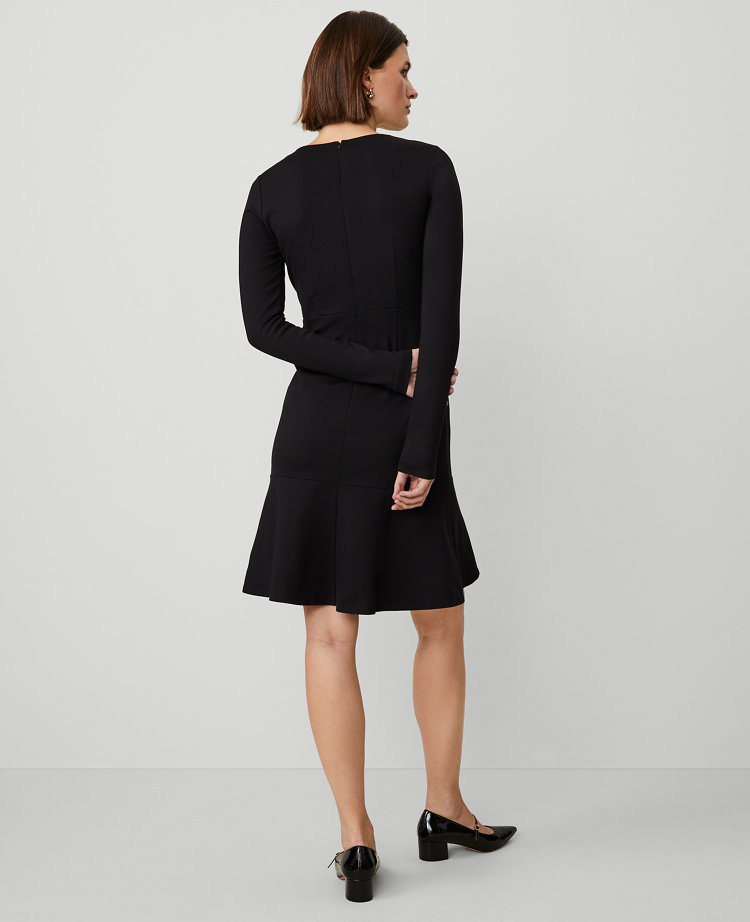 Crew Neck Flare Dress