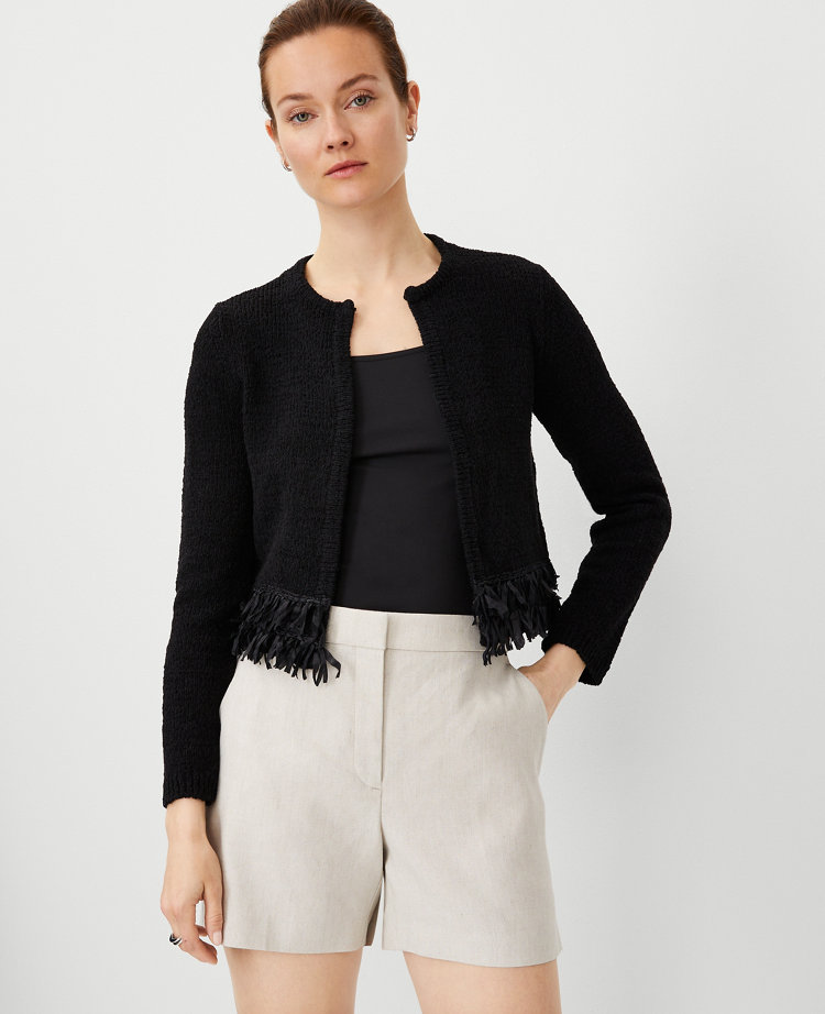 Tweedy Fringe Cardigan