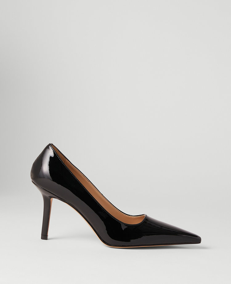 Nip Toe Patent Pump