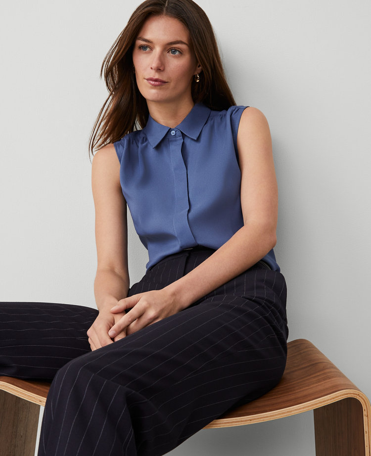 Women's Blue Tops, Blouses & Shirts | Ann Taylor