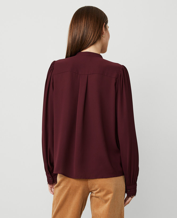 Pintuck Button Down Blouse