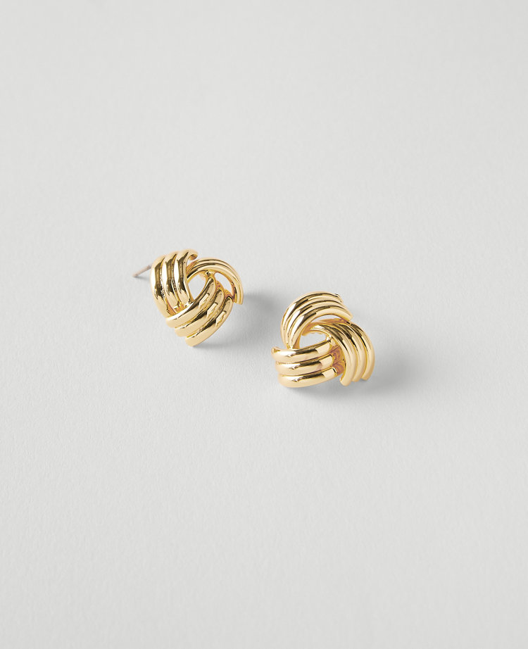 Twist Circle Mini Stud Earrings