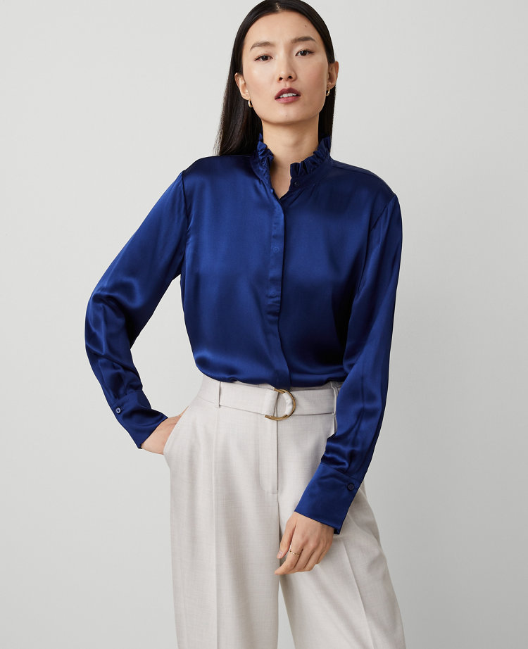 Studio Collection Ruffle Neck Blouse