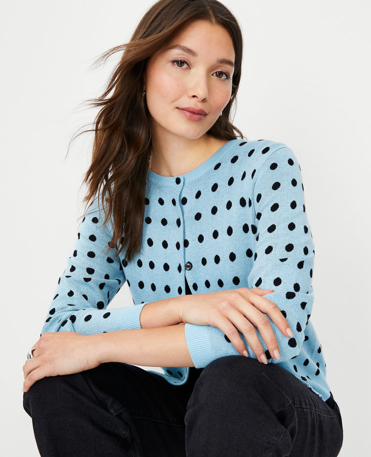 Dot Jacquard Ann Cardigan