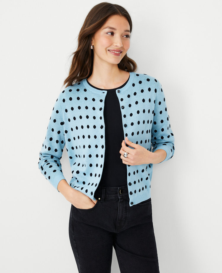 Dot Jacquard Ann Cardigan