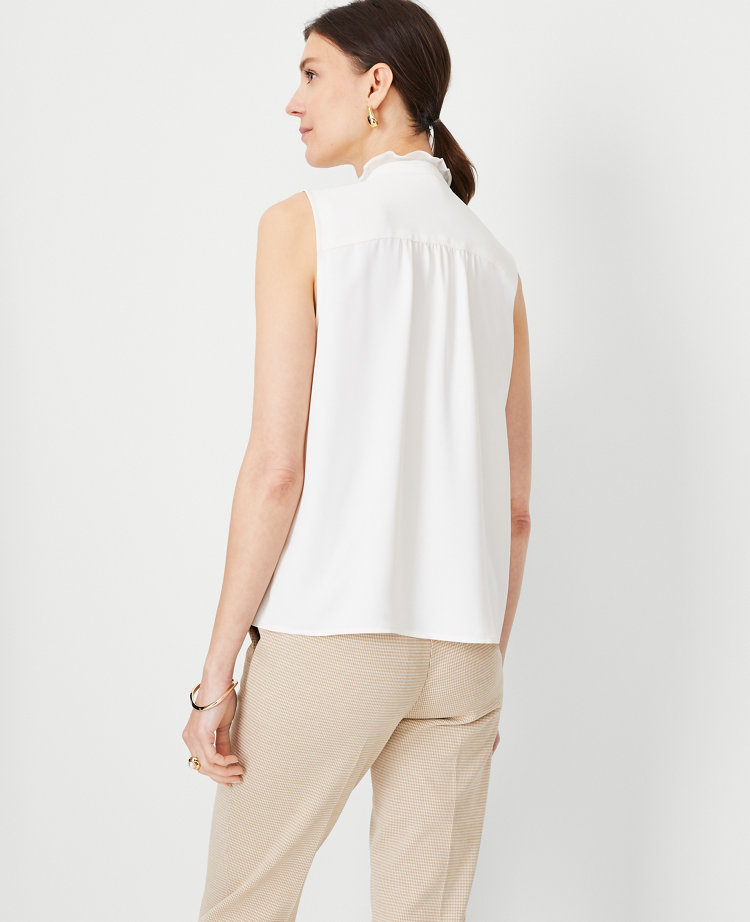 Ruffle Pintucked Popover Shell