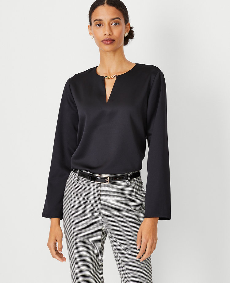 Women's Black Tops, Blouses & Shirts | Ann Taylor