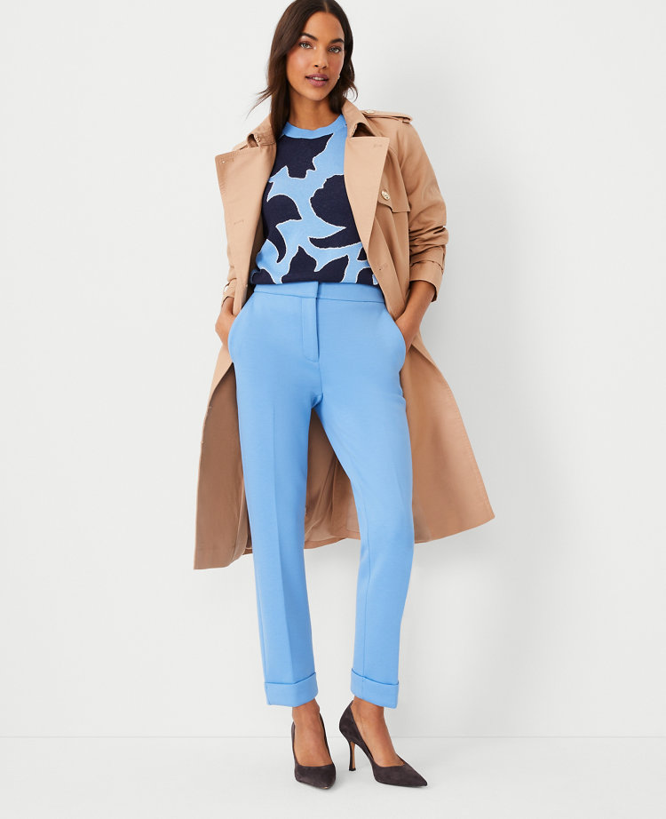 The High Rise Eva Ankle Pant in Double Knit