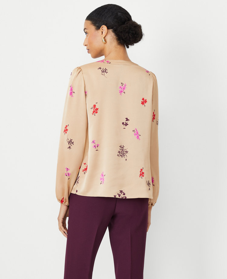 Floral Split Neck Popover