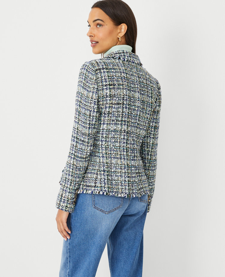 The Tailored Double Breasted Blazer in Shimmer Tweed
