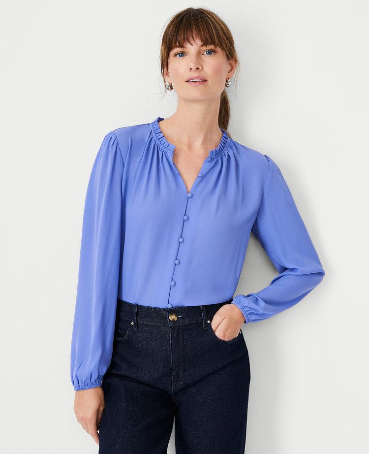 Ruffle Neck Top